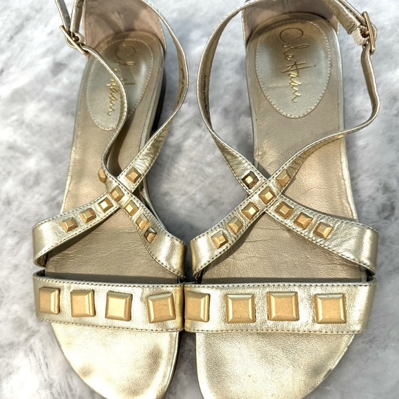 Cole Haan | Shoes | Cole Haan Gold Grecian Style Sandal Size 7 2b ...